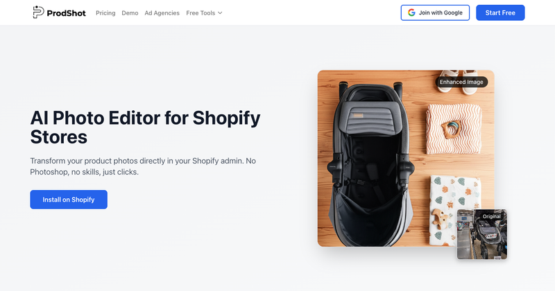 AI Shopify Photo Editor | ProdShot